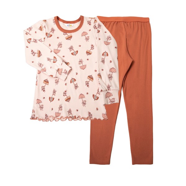 JOHA FLAMINGO Pysjamas Sett I BOMULL, Rose - SUPERBARNA